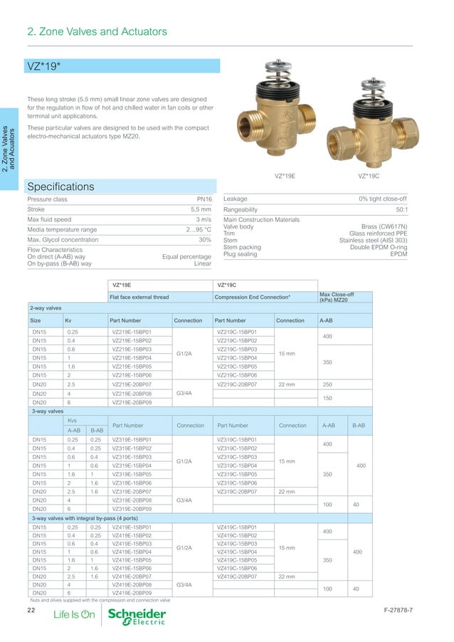 Valve and Actuator Catalog EMEA - Catalog Ecostruxure Building Solution ...