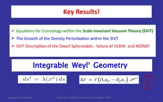 The Scale Invariant Vacuum Theory as viable Cosmology Model | PPT