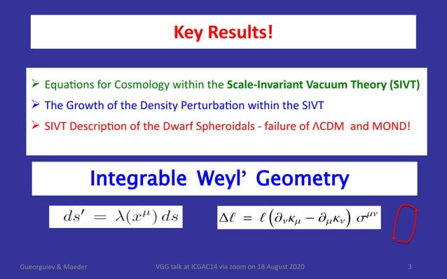 The Scale Invariant Vacuum Theory as viable Cosmology Model | PPT