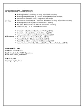 Resume_Virender_Kumar | PDF