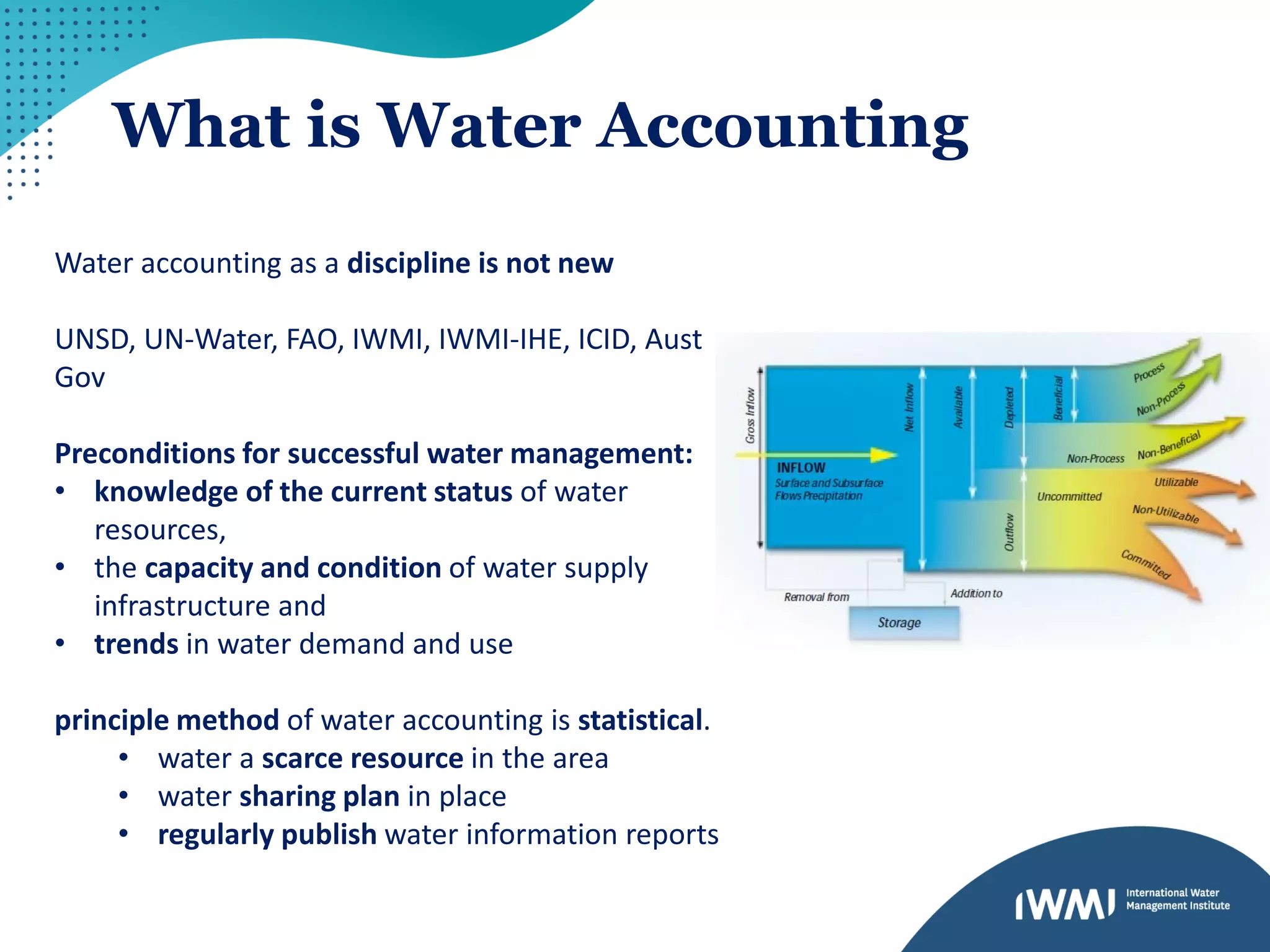 Water Accounting Team and Reporting Framework | PDF