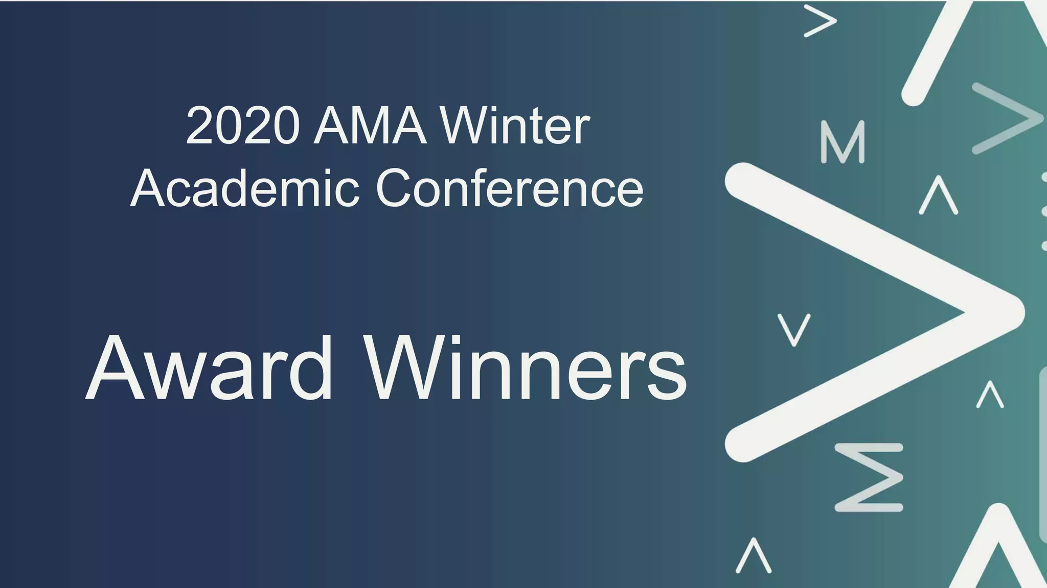 2020 Winter AMA Award Winners | PPTX