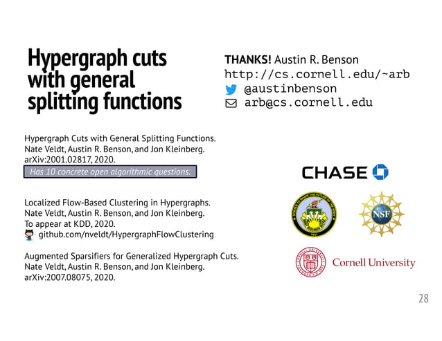 Hypergraph Cuts with General Splitting Functions (JMM) | PPT Hypergraph Cuts with General Splitting Functions (JMM) | PPT