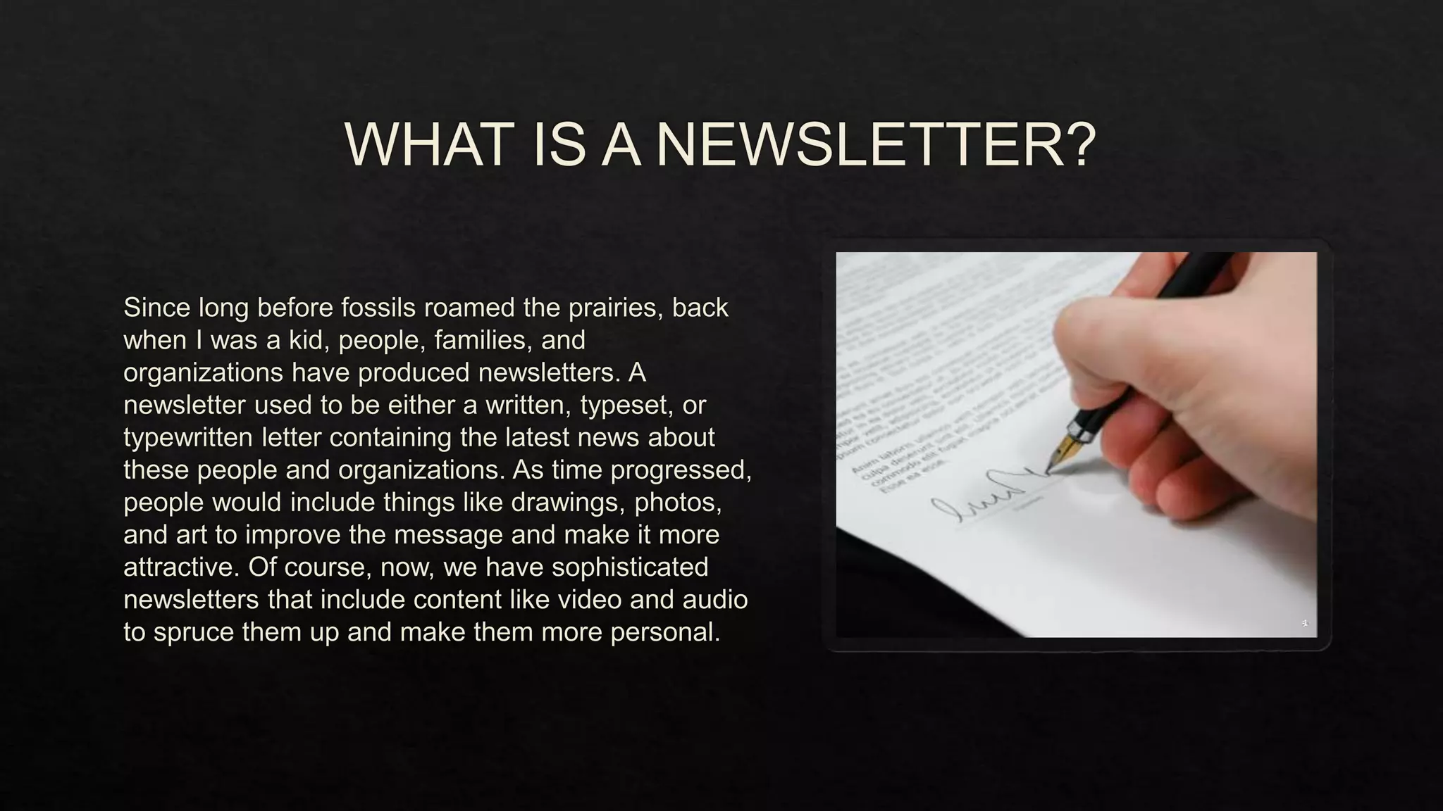 What is a newsletter and why should you start one? | PPTX