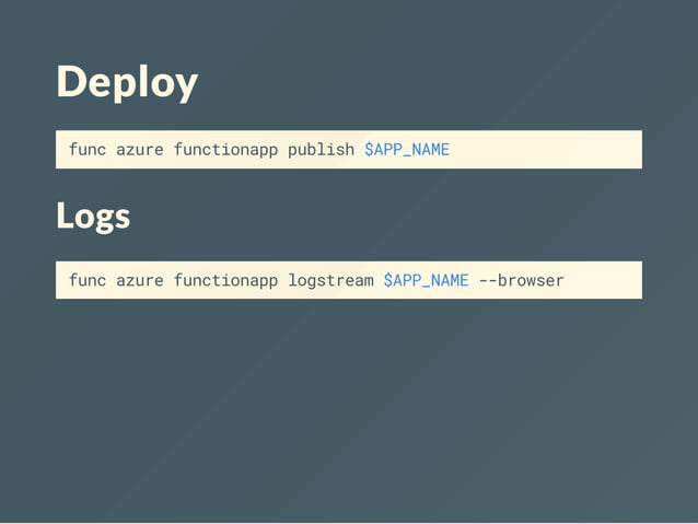 Deploy your Python code on Azure Functions | PPT