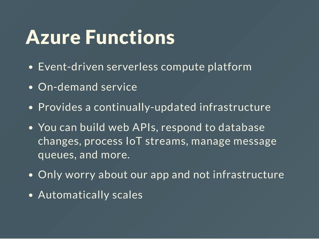 Deploy your Python code on Azure Functions | PPT