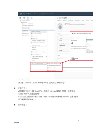 HPE SimpliVity VM保護備份 | PDF