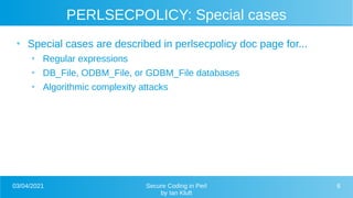 Secure Coding in Perl | PPT