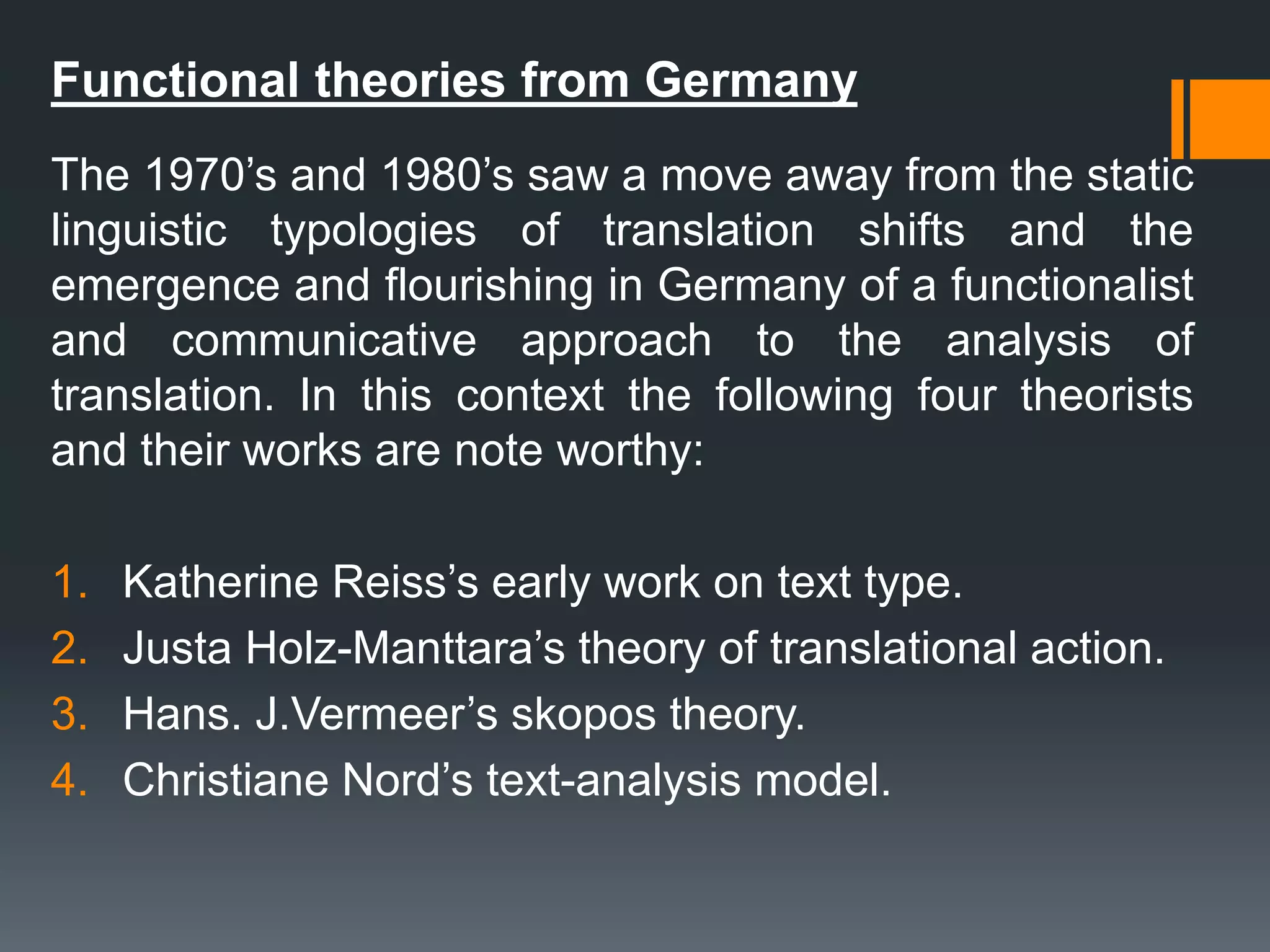 Functional Theories of Translation | PPTX