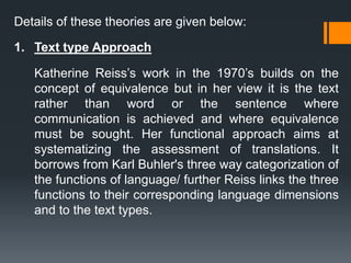 Functional Theories of Translation | PPTX