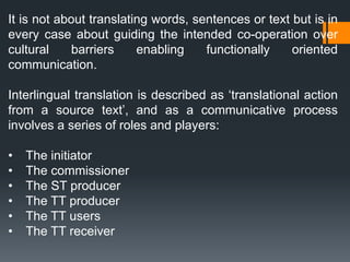 Functional Theories of Translation | PPTX