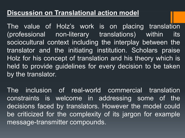 Translation action model by Holz-Manttari | PPTX