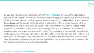 Visitor Analytics - Behavioral Analytics | PPT