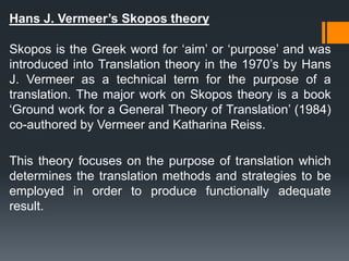 The Skopos Theory | PPTX
