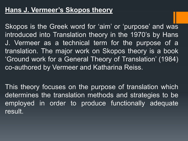 The Skopos Theory | PPTX | Science