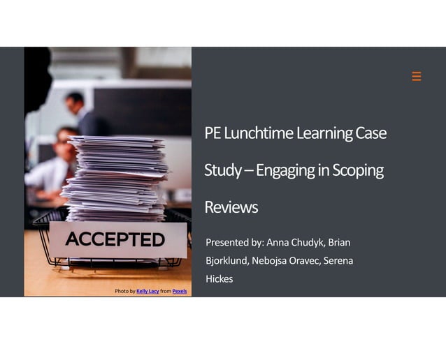 08. Case Study: Engaging in Scoping Reviews | PDF | Healthcare Industry | Industries