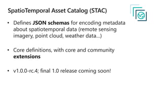 2021 Dask Summit - Using STAC to catalog SpatioTemporal datasets | PPTX