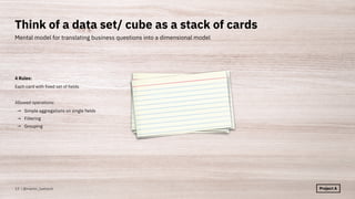 Project A Data Modelling Best Practices Part I: How to model data in a ...