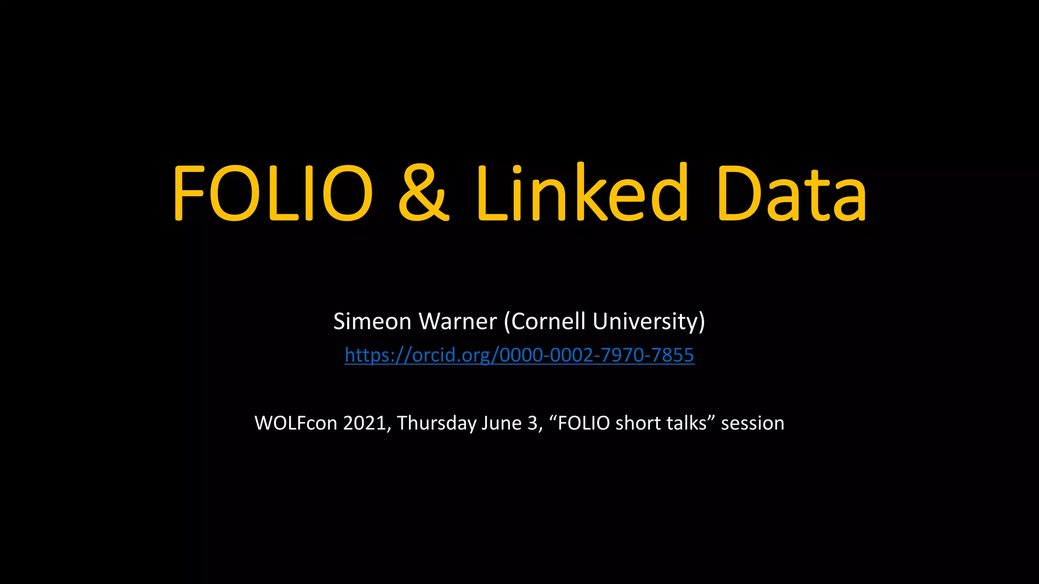 FOLIO and Linked Data | PDF
