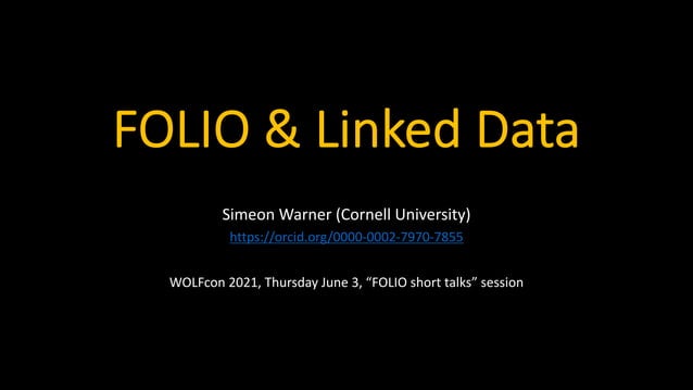 FOLIO and Linked Data | PDF