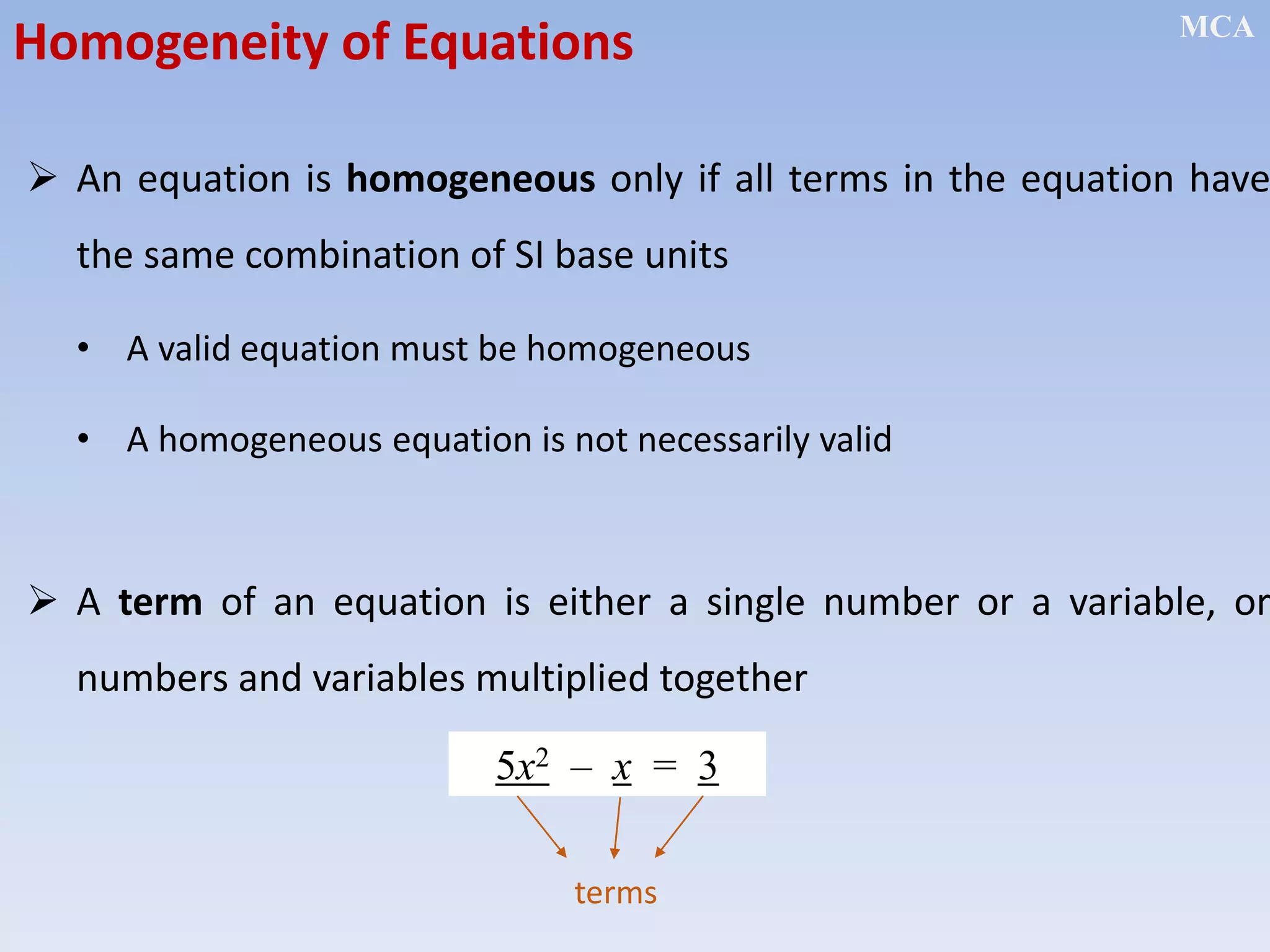 Equations, Homogeneity, Graphs.pptx