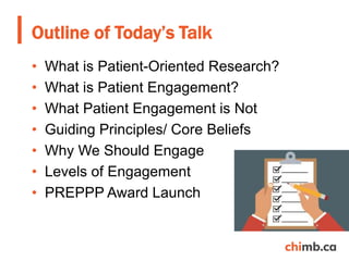 PE101: Introduction to Patient Engagement in Health Research | PPT