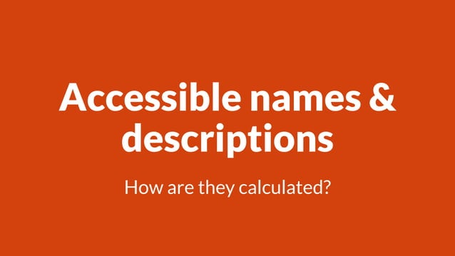 Accessible names & descriptions | PPT