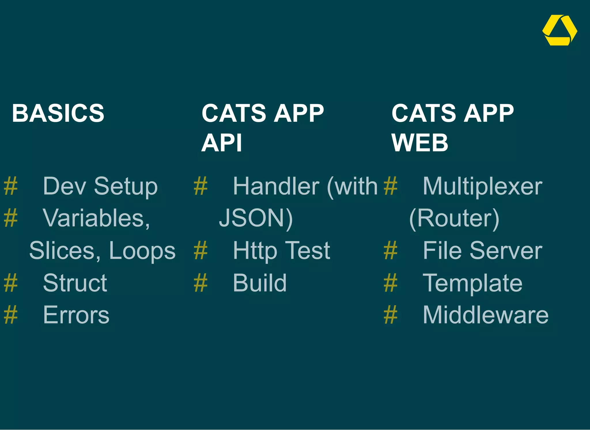 entwickler.de Go Day: Go Web Development 101 | PPT