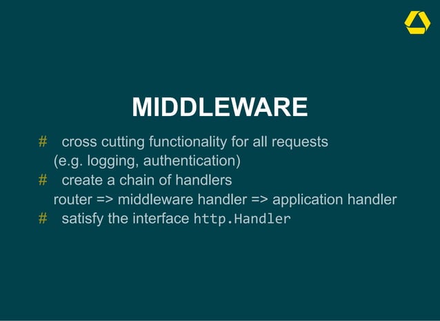 entwickler.de Go Day: Go Web Development 101 | PPT