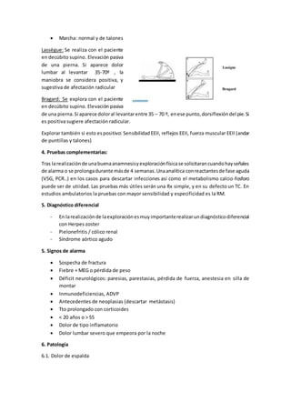 (2021 11-18) exploracion y patologia de columna lumbar (doc) | DOCX