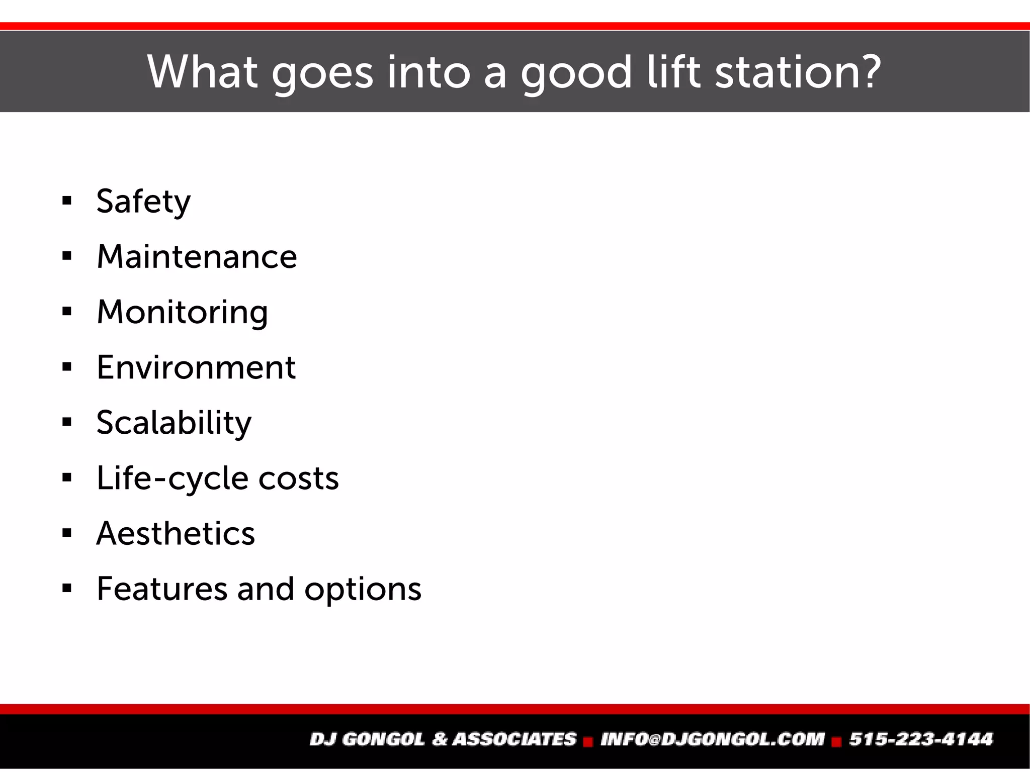 Key Lift Station Design Features - v.04 | Indoor Environmental Quality ...