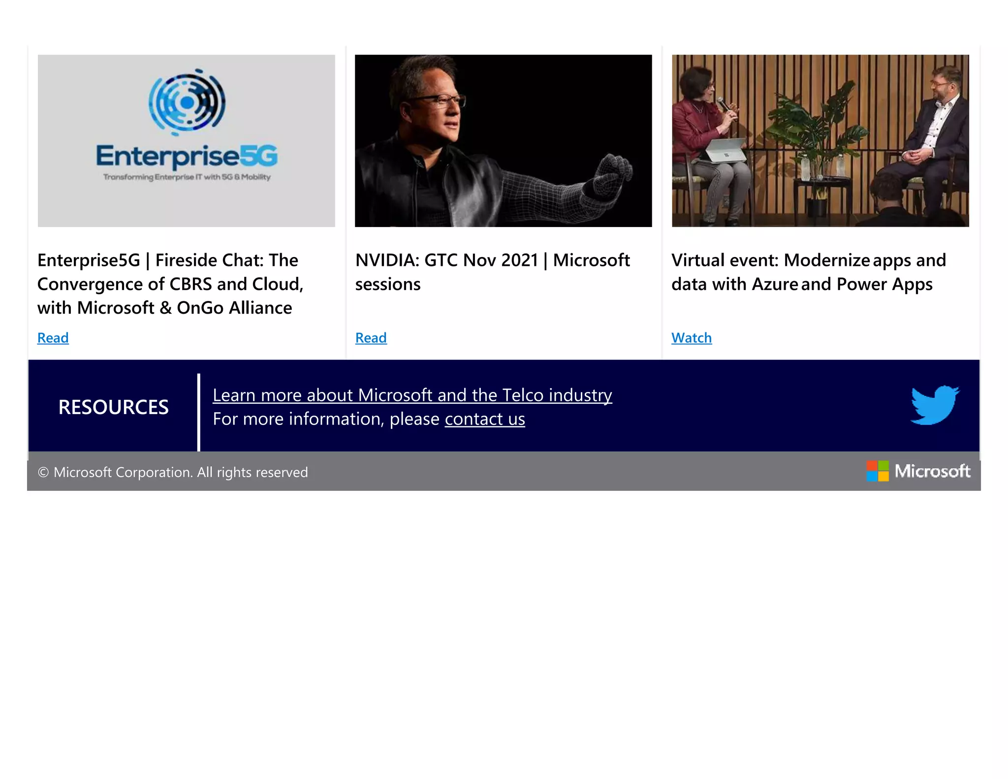 Microsoft Telecommunications Newsletter | November 2021 | PPT