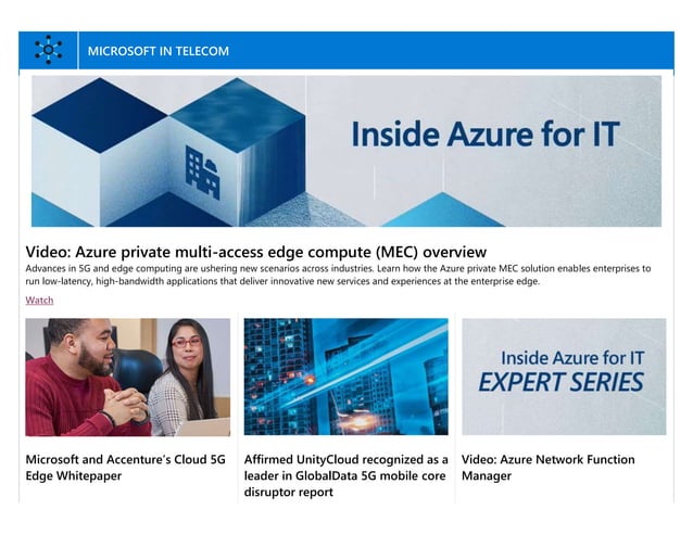 Microsoft Telecommunications Newsletter | November 2021 | PPT