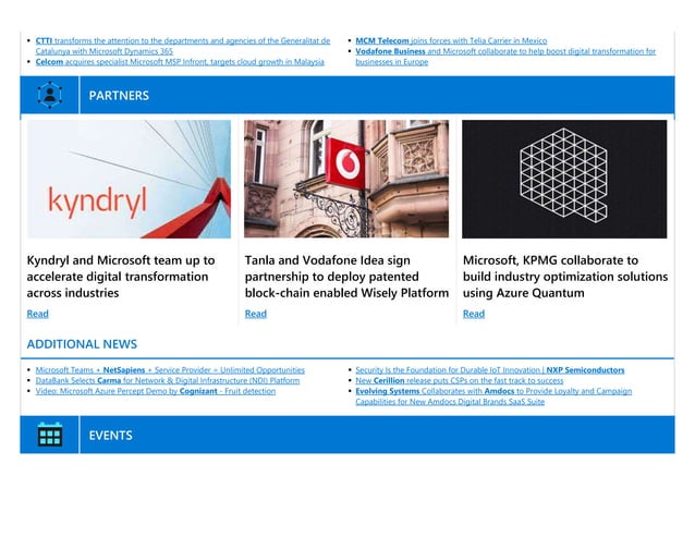 Microsoft Telecommunications Newsletter | December 2021 | PPT