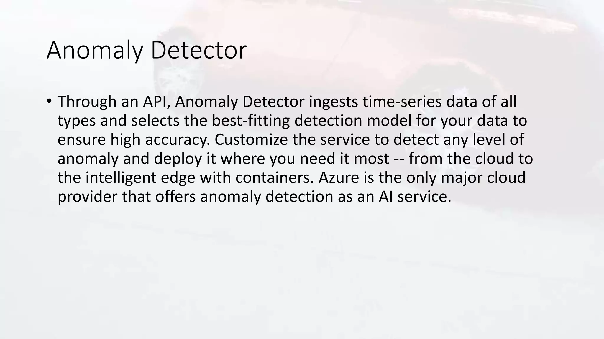 Deep dive time series anomaly detection with different Azure Data ...