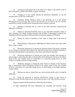 Joshua and Laura Tynes Petition for Divorce | PDF