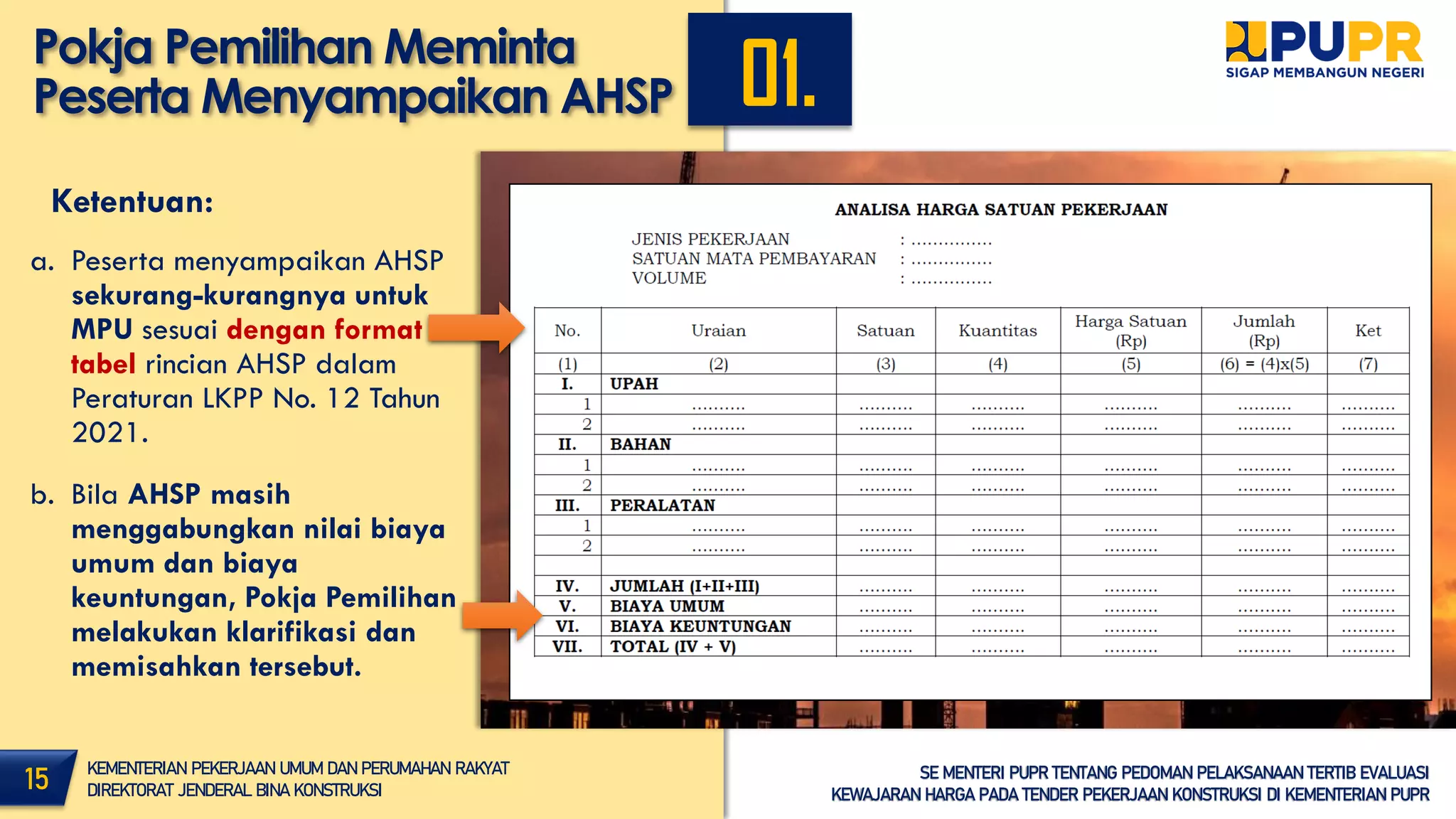 Paparan Sosialisasi SE PUPR Nomor 19 Tahun 2021 tentang Pedoman Pelaksanaan Tertib Evaluasi ...