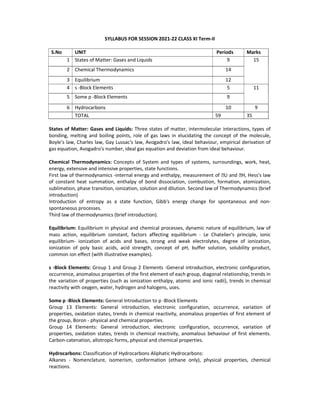 2021 22 (term-wise) | PDF | Physics | Science