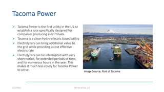 Polices and Project Renewable Hydrogen and Utilities in Washington ...
