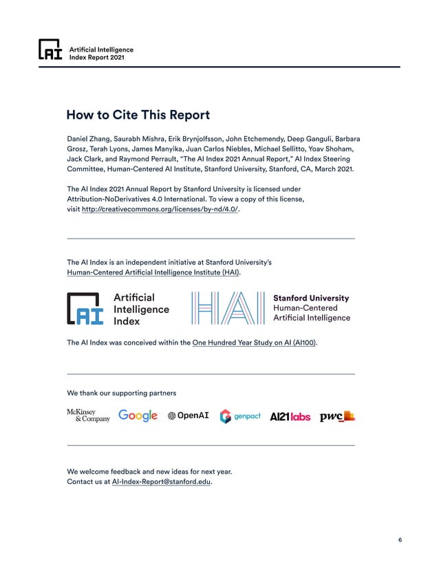 Artificial Intelligence Index Report, 2021 | PDF