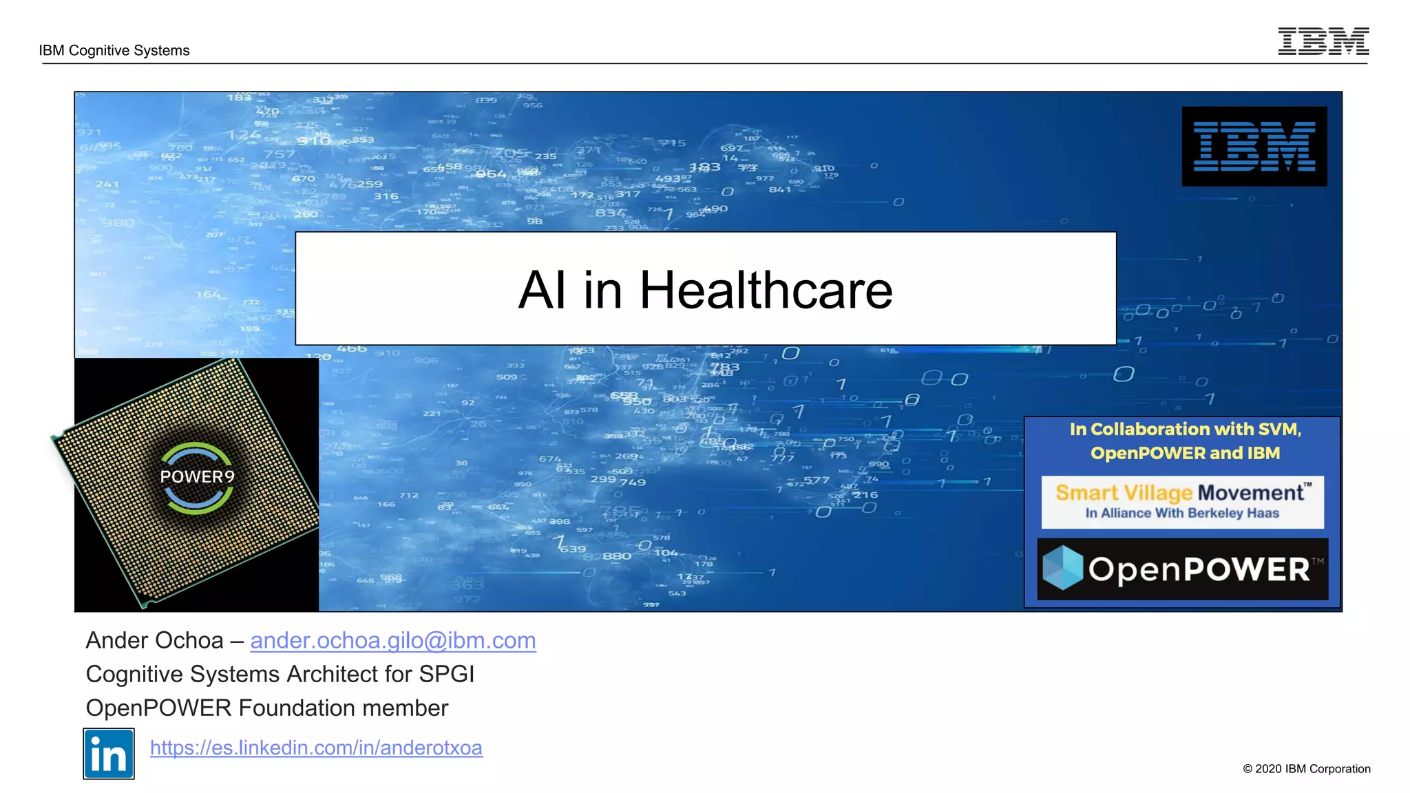 AI in Healh Care using IBM POWER systems | PPT