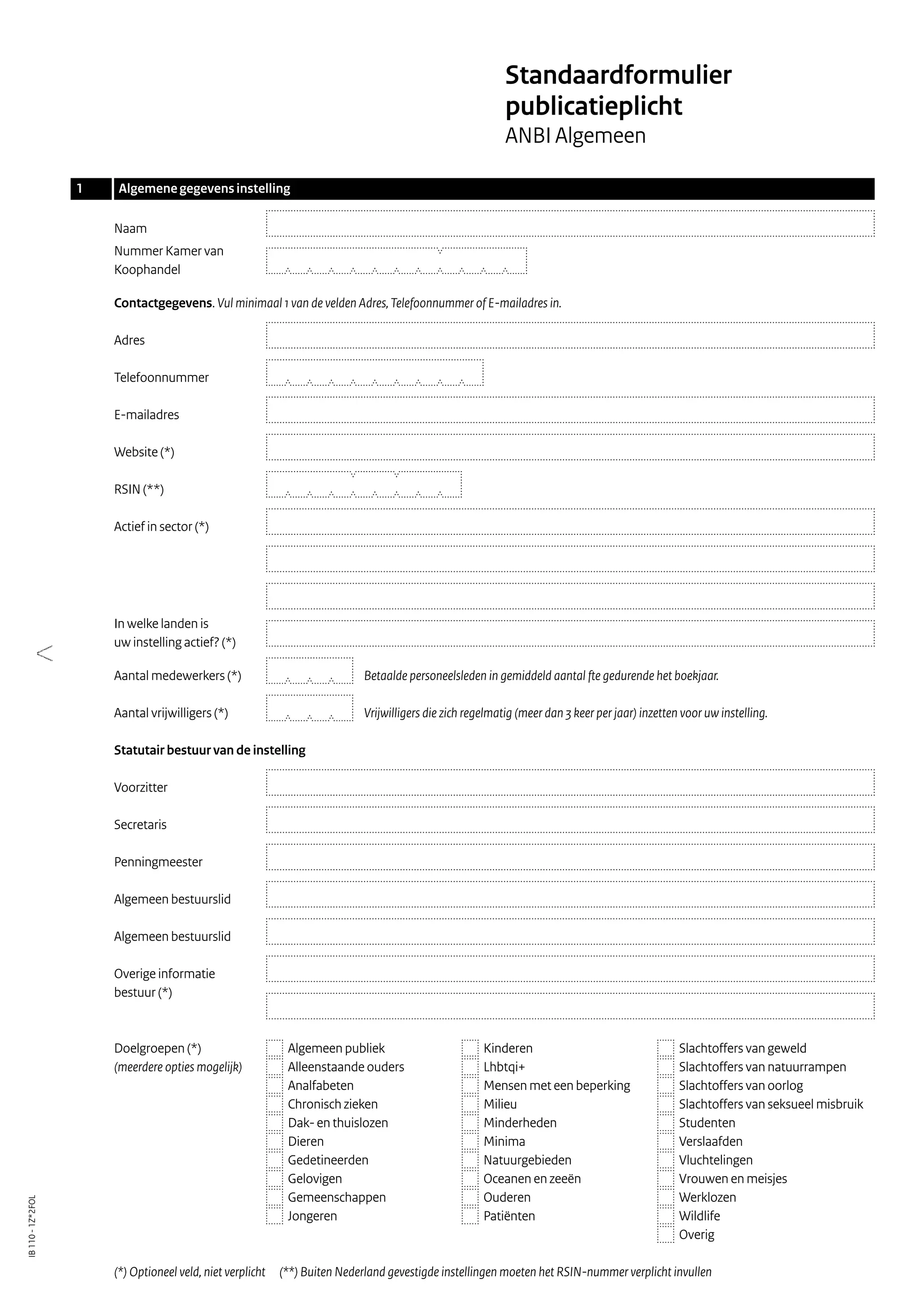 2021 - ANBI status formulier | PDF