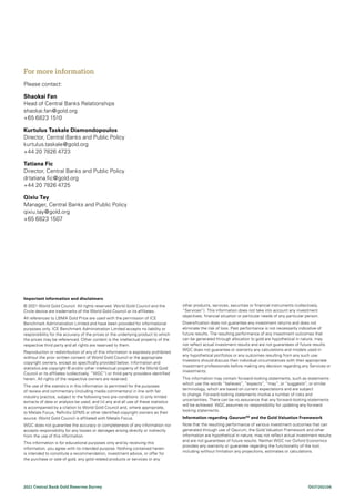 2021 central-banks-survey: Gold | PDF