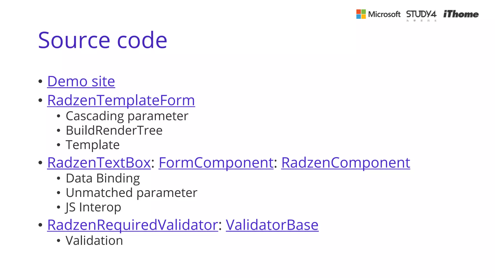 Blazor 與 Radzen 同行 | PPTX