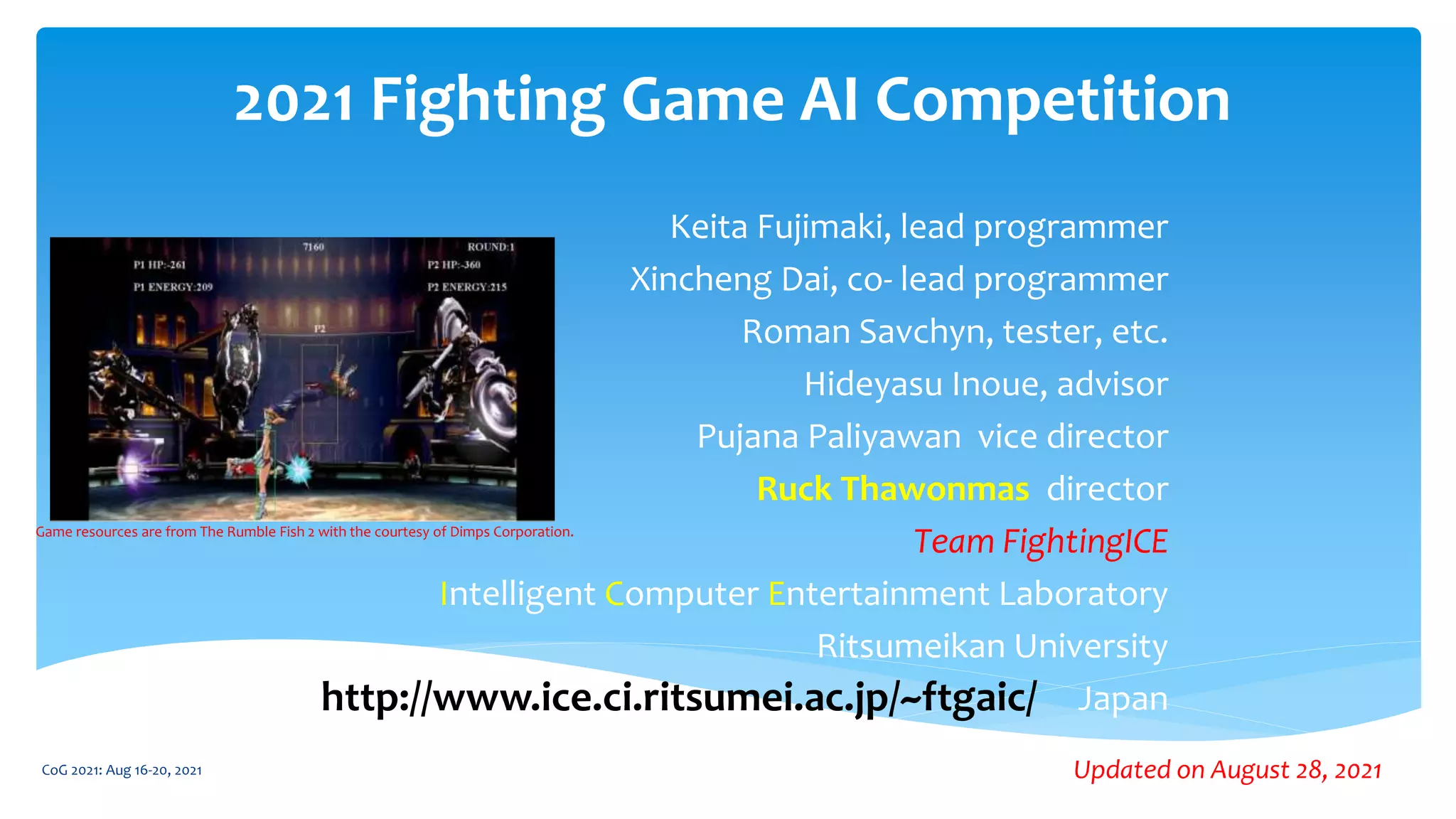 2021 Fighting Game AI Competition | PPT