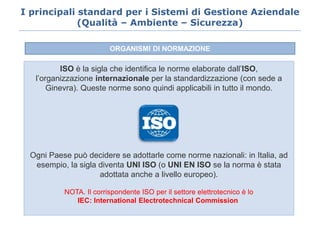 ISO 9001, 14001, 45001: cosa sono e a cosa servono | PPTX
