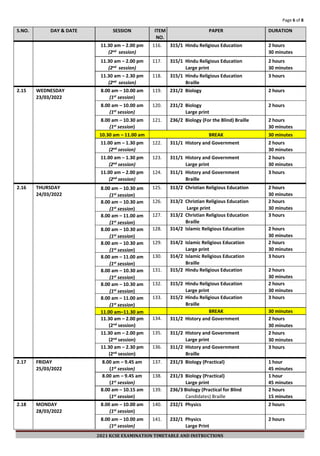 2021 kcse-timetable | PDF | Educational Assessment | Education