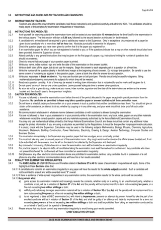 2021 kcse-timetable | PDF | Educational Assessment | Education