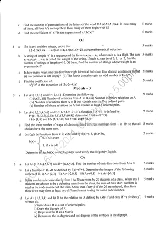 3rd Semester Computer Science and Engineering (ACU - 2021) Question ...