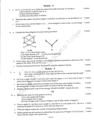 3rd Semester Computer Science and Engineering (ACU - 2021) Question ...